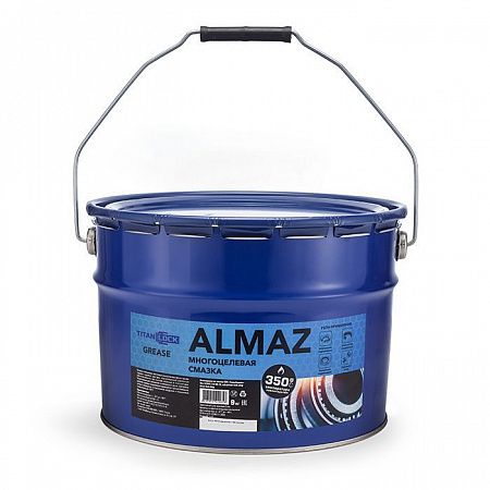 Многоцелевая литиевая комплексная смазка ALMAZ (LGHP 2), синяя, 9 кг ...